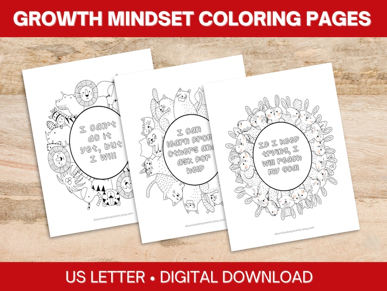 Growth Mindset Coloring Pages, Kids Coloring Pages, Positive ...