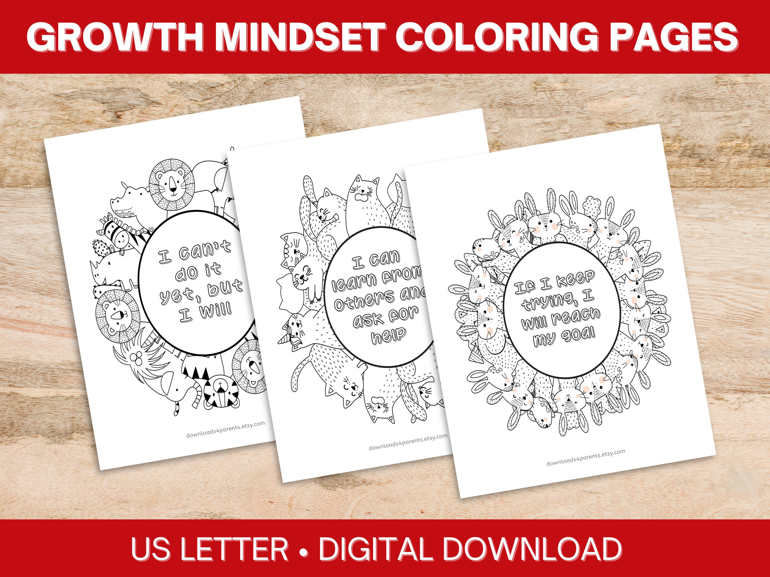 Growth Mindset Coloring Pages, Kids Coloring Pages, Positive ...