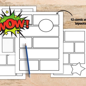Comic Book Template, Comic Book Kit, Blank Comic Book Template, Comic ...