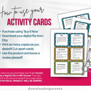 Family Activity Cards, Boredom Jar Cards, Activity Jar Ideas, Kids I Am ...