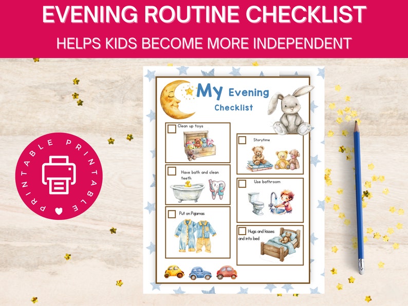 Bedtime Routine, Visual Schedule, Kids Routine Chart, Toddler Schedule ...