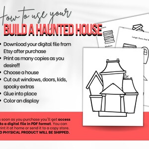 Printable Halloween Kids Activity, Build A Haunted House Coloring Page ...