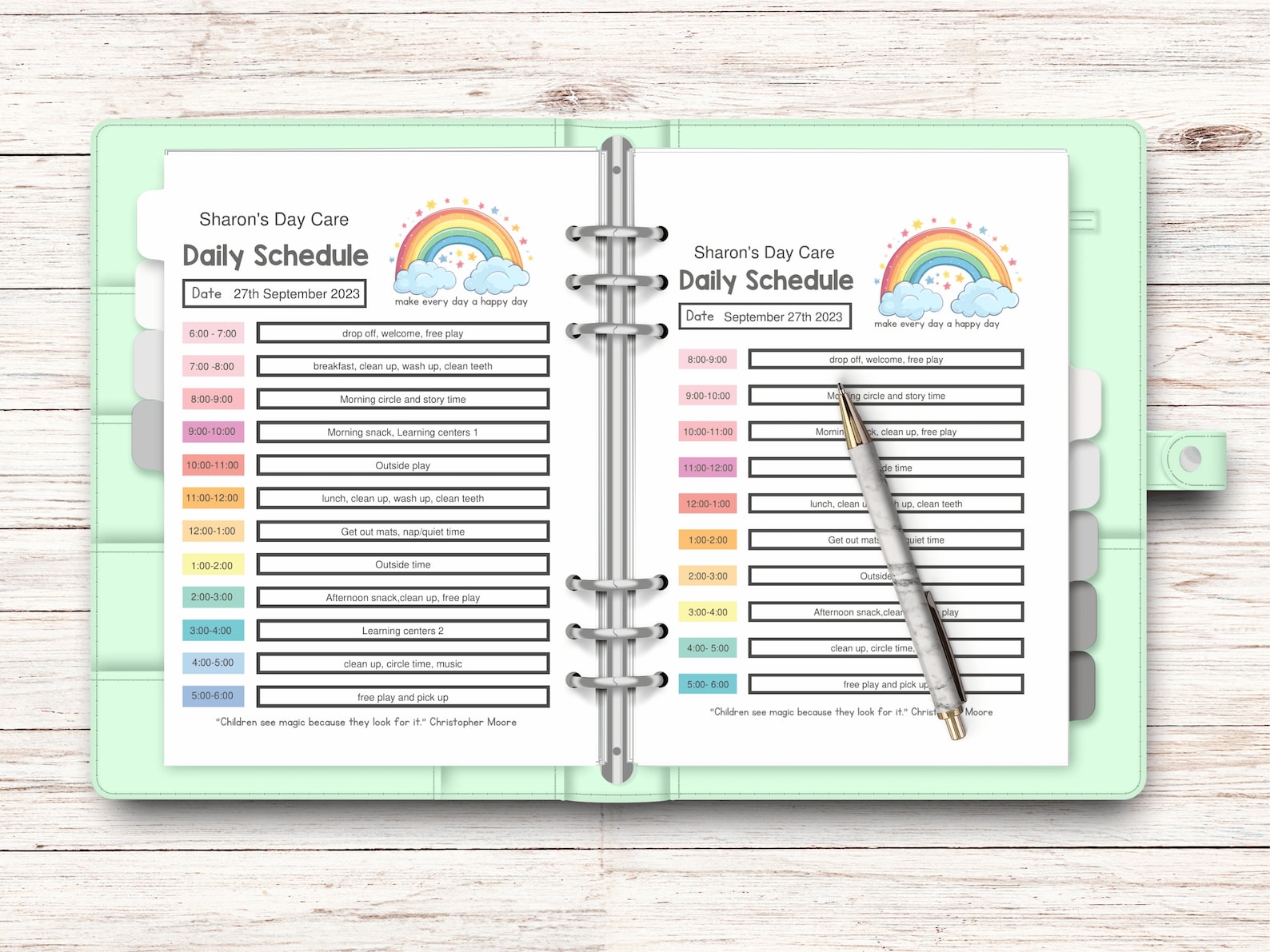 Daily Daycare Schedule, Daily Schedule for Kids, Daily Routine ...