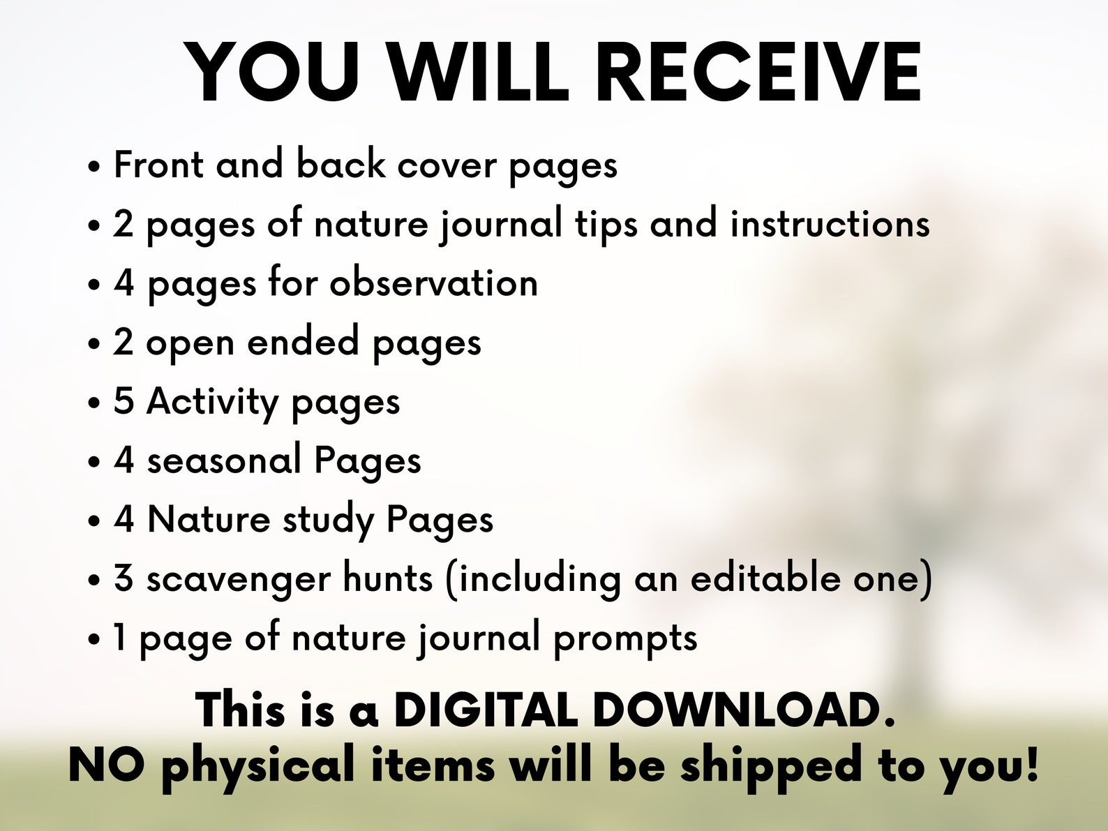 Printable Nature Journal for Kids, Nature Study Journal, Homeschool ...