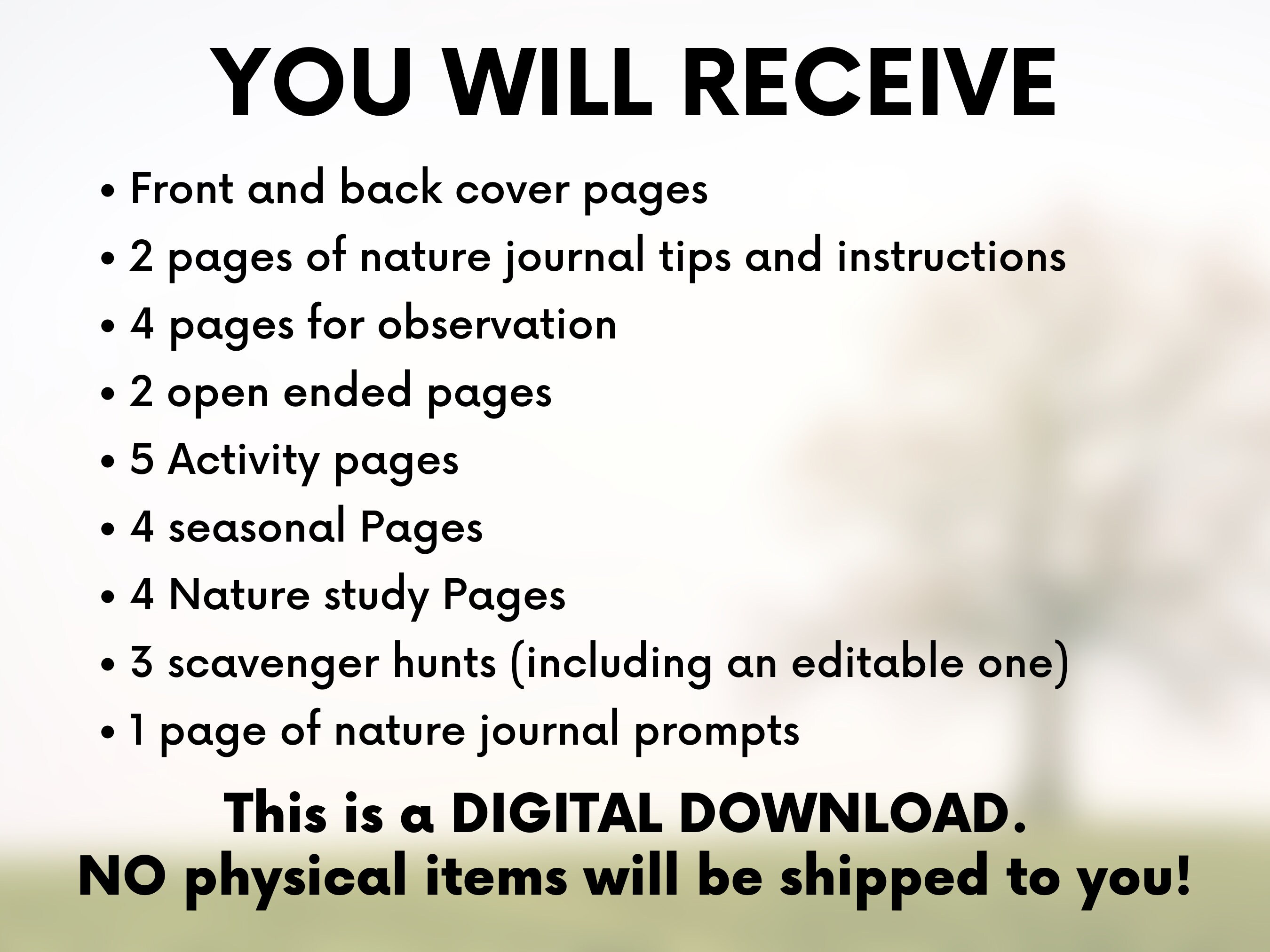 Printable Nature Journal for Kids, Nature Study Journal, Homeschool ...