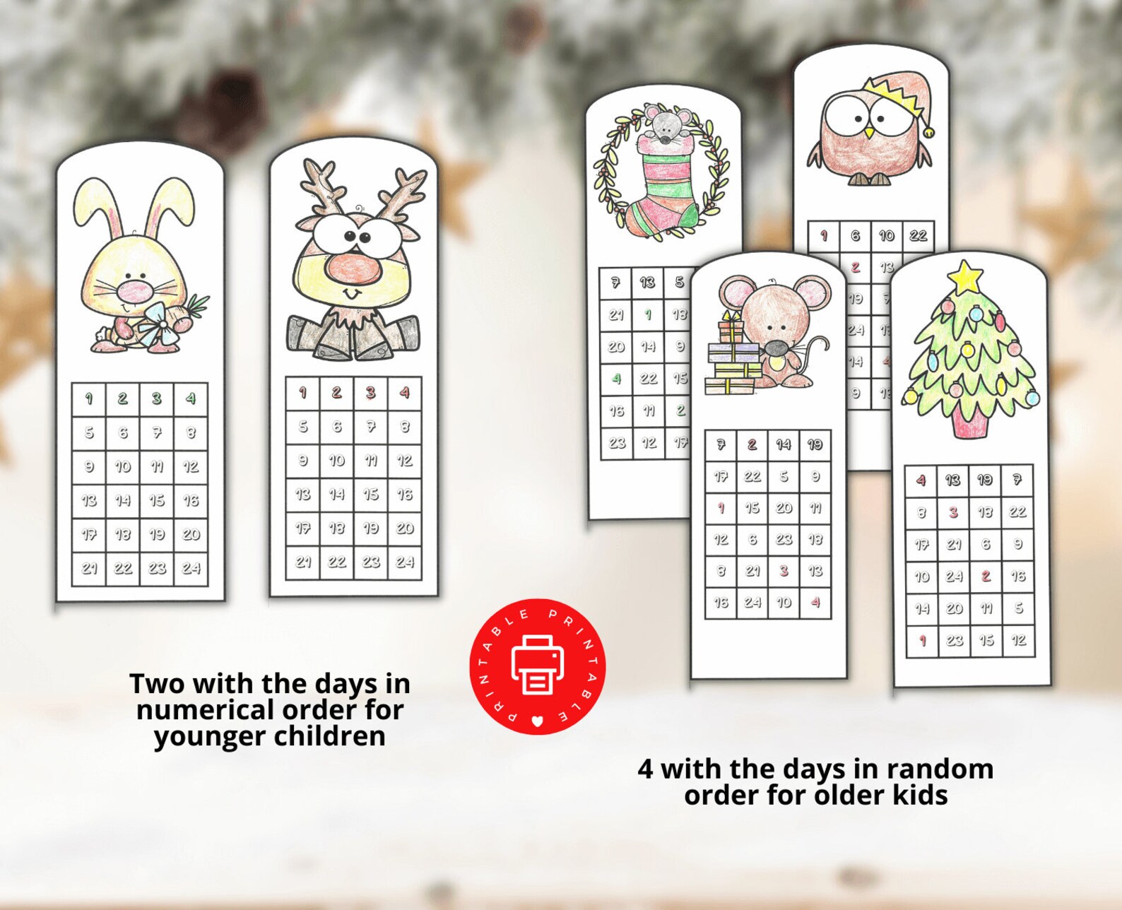 Printable Advent Calendar Countdown Printable, Printable Advent ...