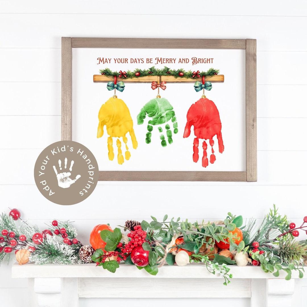 Christmas Handprint Art| Christmas Handprint Craft |christmas Ornament ...