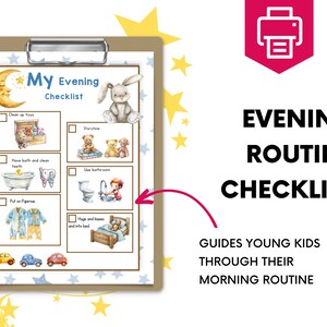 Bedtime Routine, Visual Schedule, Kids Routine Chart, Toddler Schedule ...