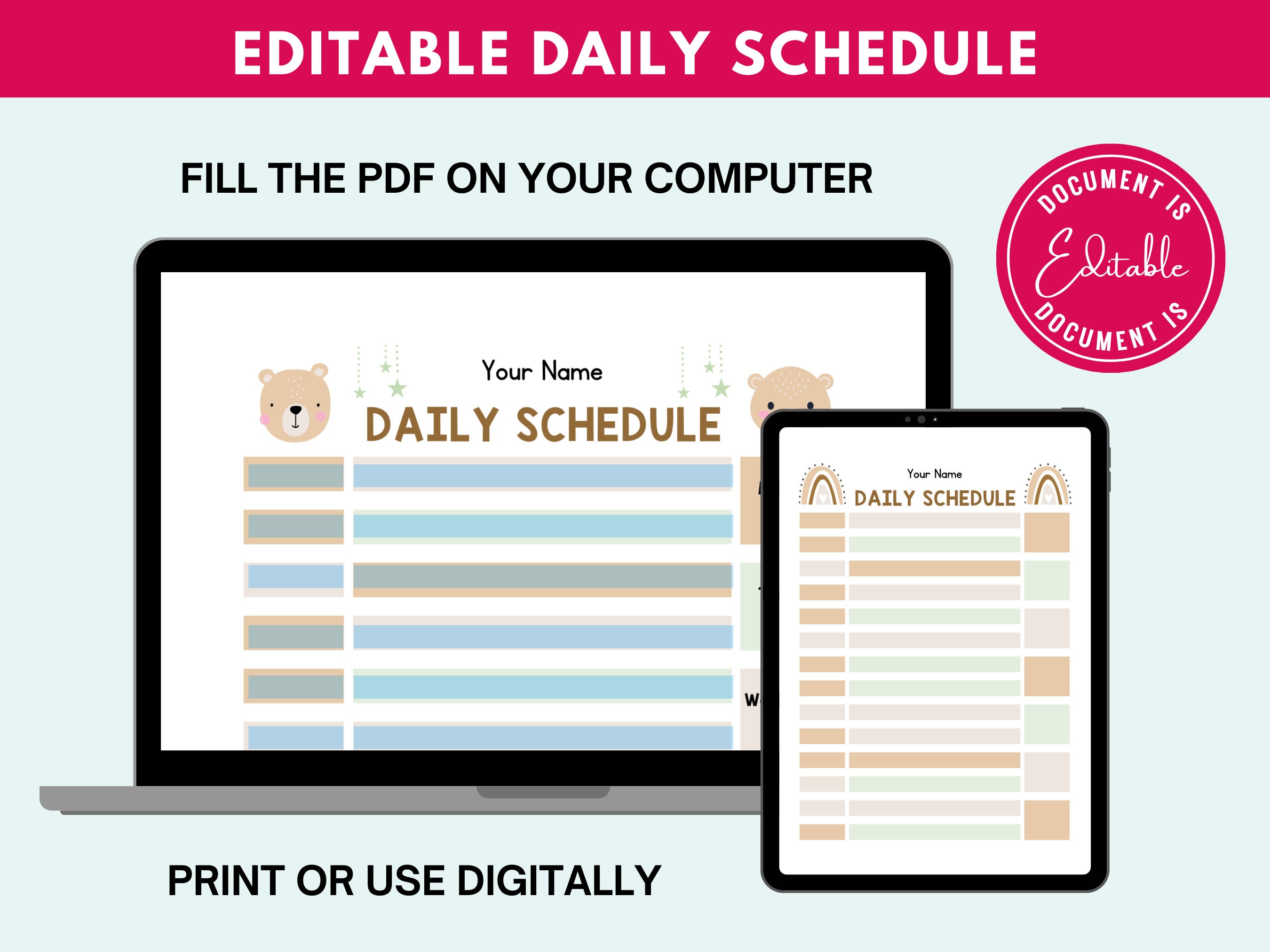 Daily Schedule, Daily Routine, Kids Daily Schedule, Kids Schedule ...