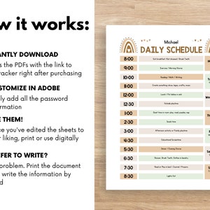 Daily Schedule, Daily Routine, Kids Daily Schedule, Kids Schedule ...