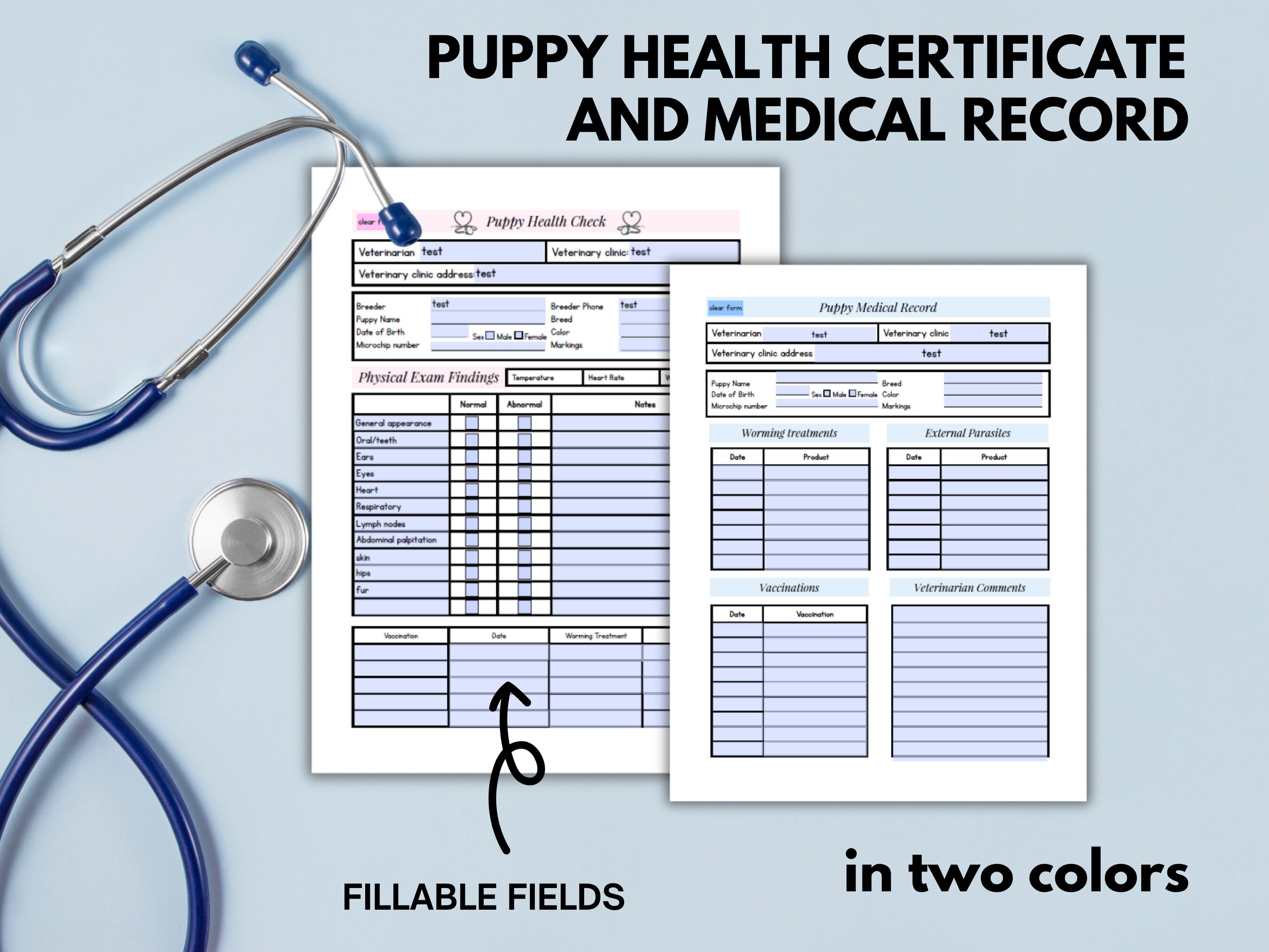 Puppy Breeder Forms, Puppy Breeder Pack, Breeder Bundle, Puppy Health ...