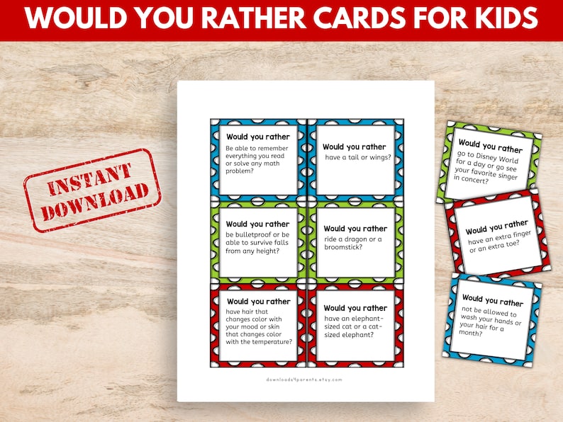 Would You Rather, Would You Rather Game, Would You Rather Cards, Road ...