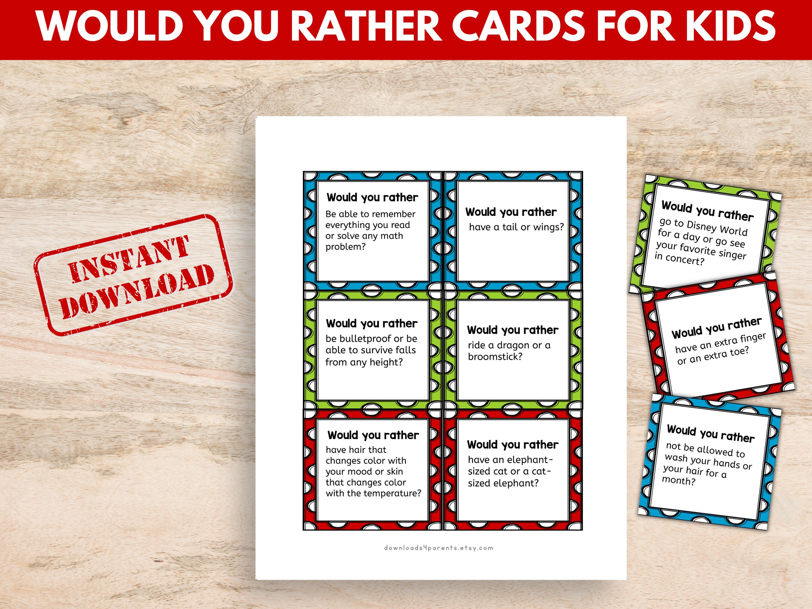 Would You Rather, Would You Rather Game, Would You Rather Cards, Road ...