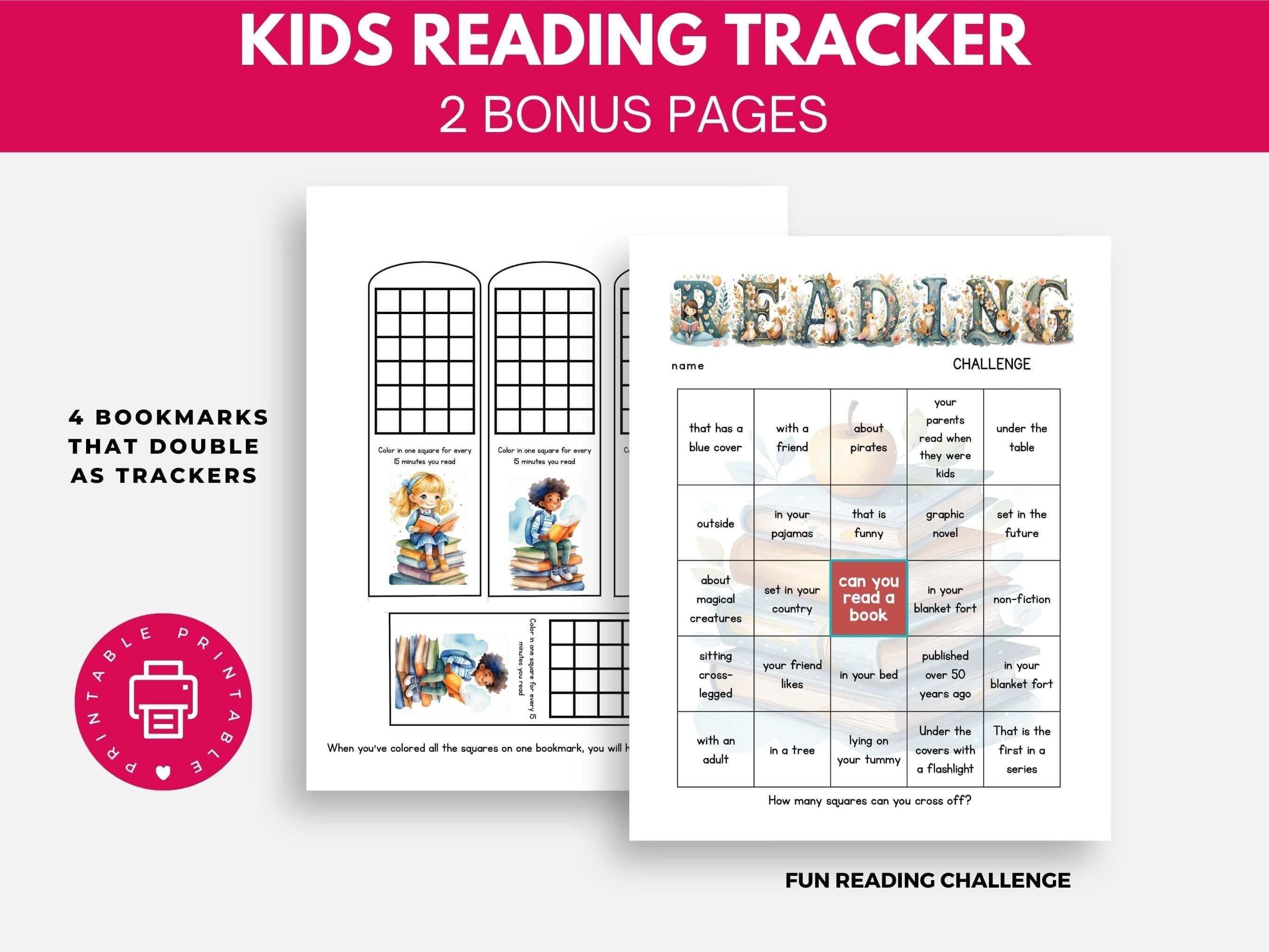 Reading Tracker for Kids Reading Tracker, Reading Log, Summer Reading ...