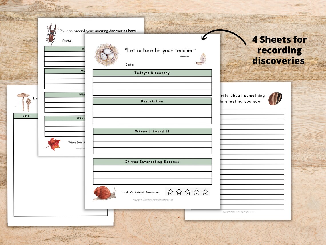 Printable Nature Journal for Kids, Nature Study Journal, Homeschool ...