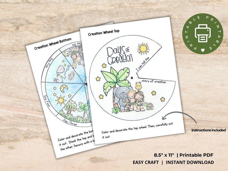 7 Days of Creation Craft, VBS Craft, Days of Creation Craft, Creation ...