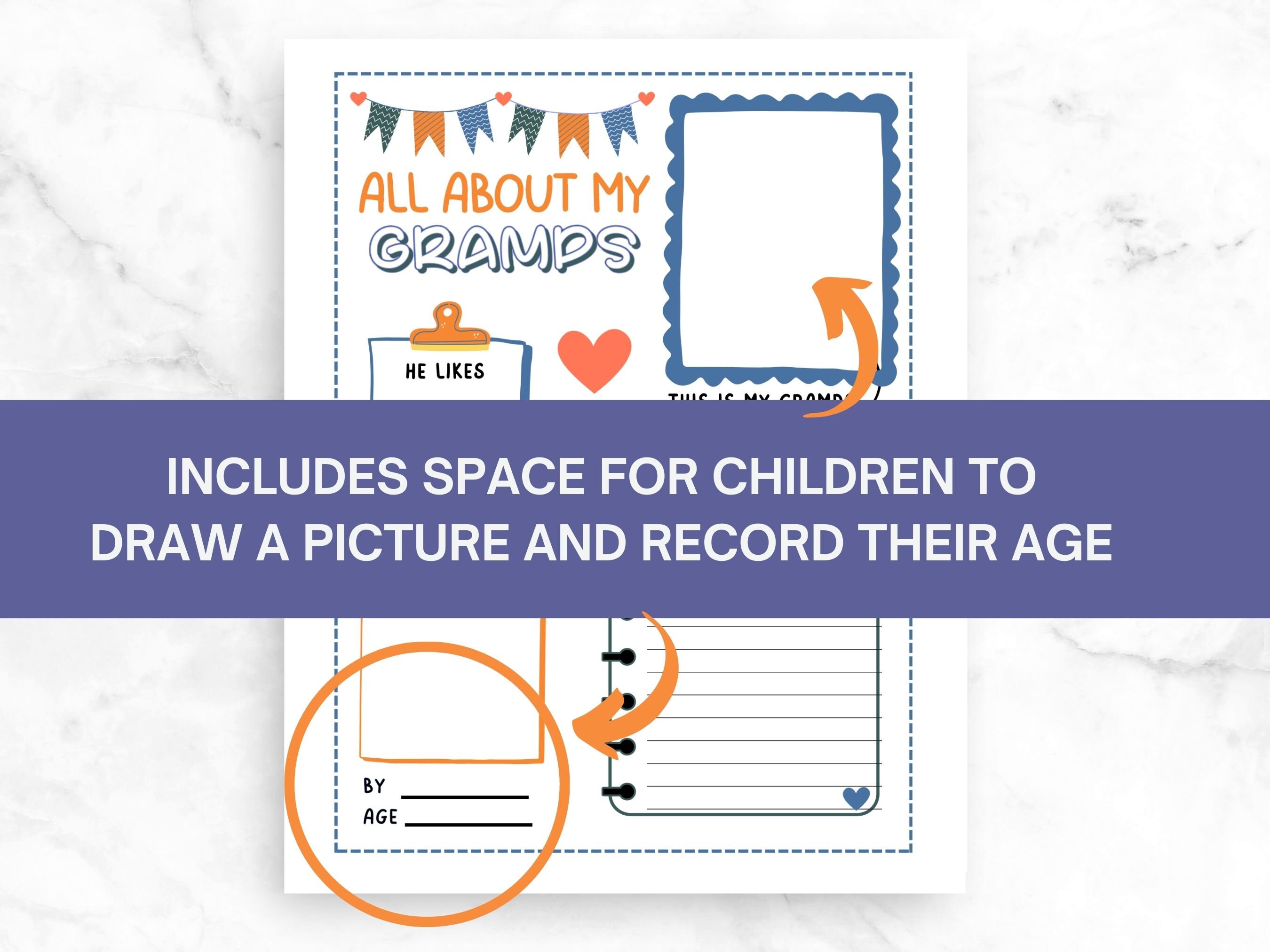 All About My Grandpa, All About Grandpa Printable, Edit the Name ...