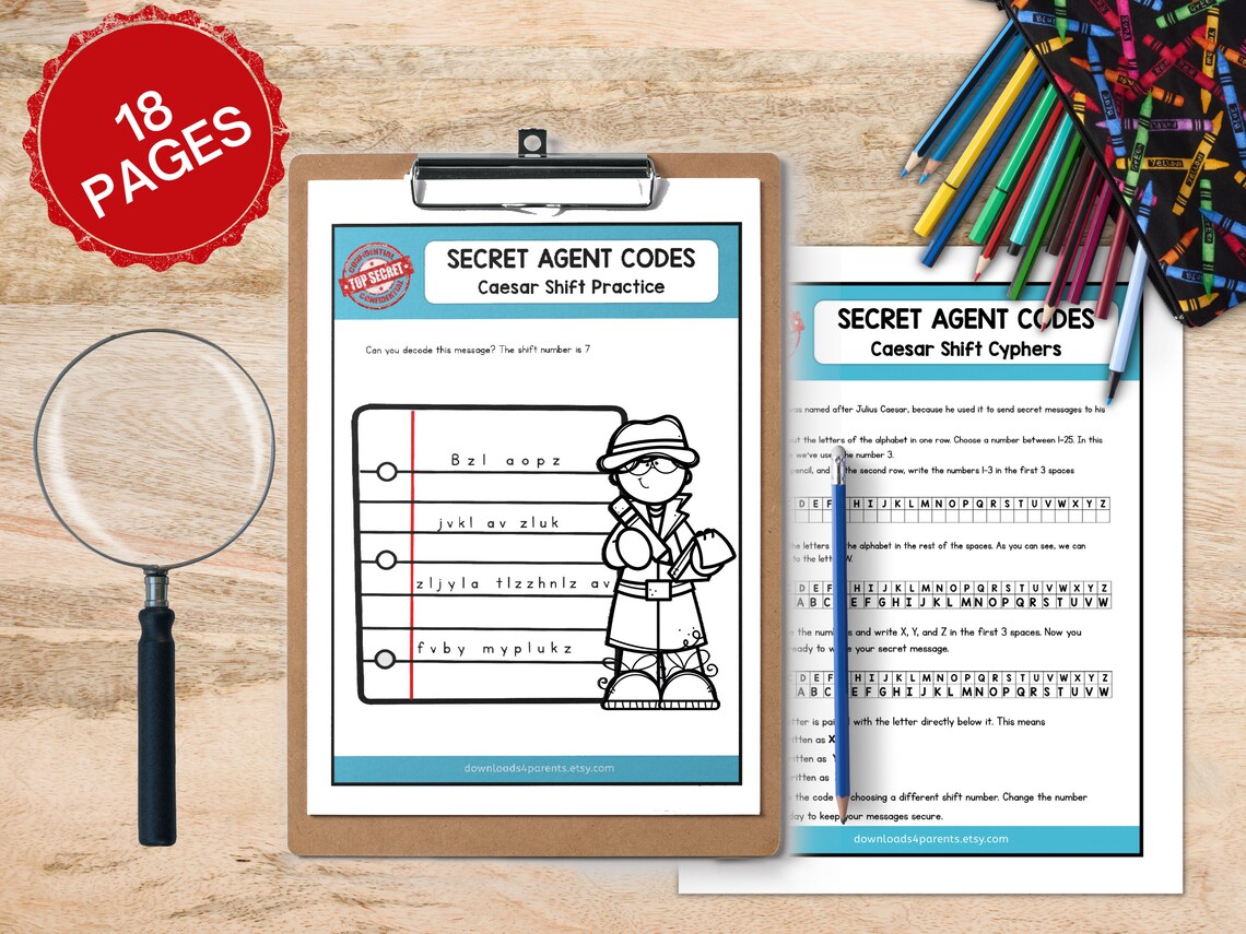 Secret Agent Spy Activity, Ciphers and Codes, Secret Codes for Kids ...