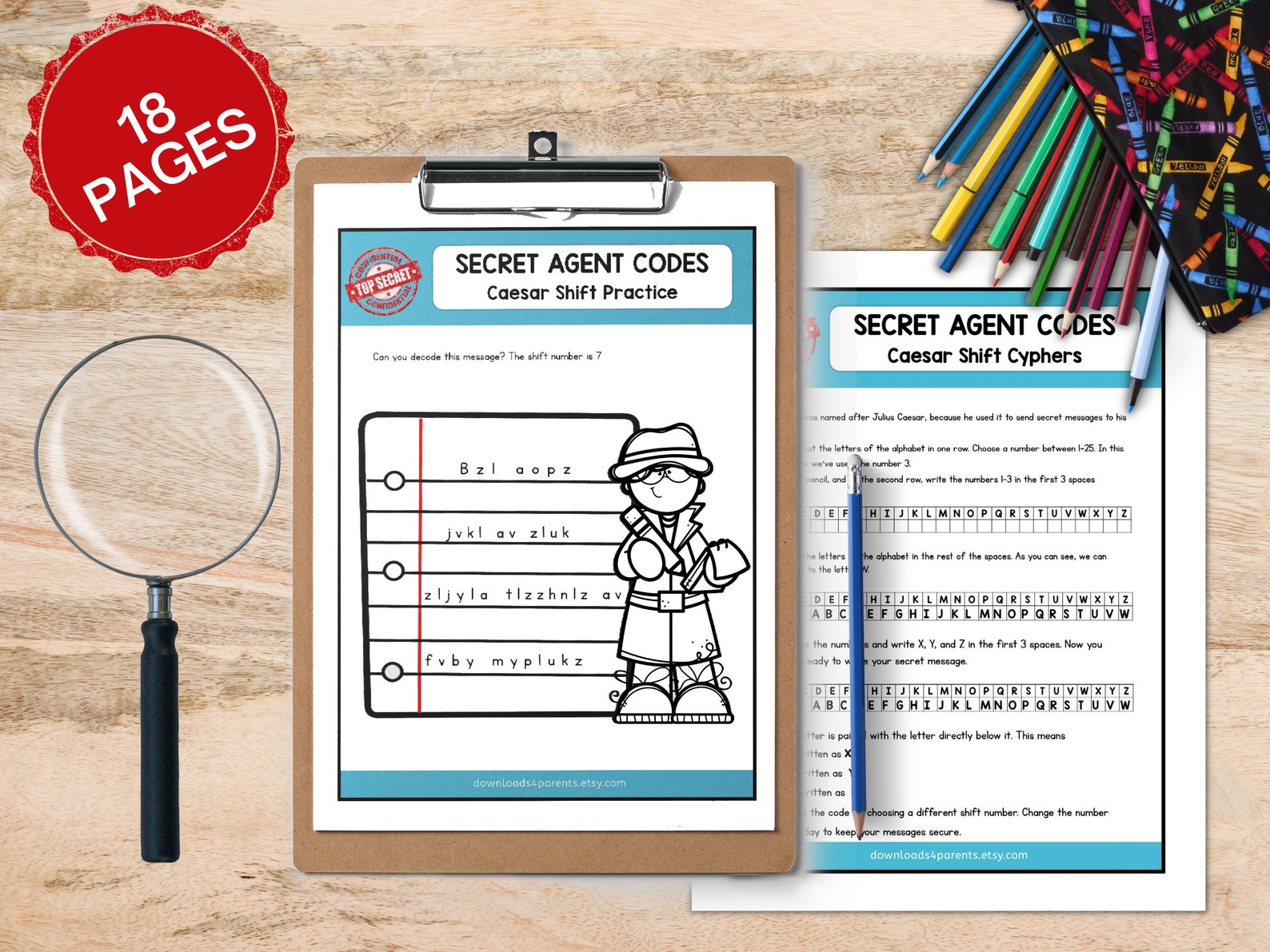 Secret Agent Spy Activity, Ciphers and Codes, Secret Codes for Kids ...