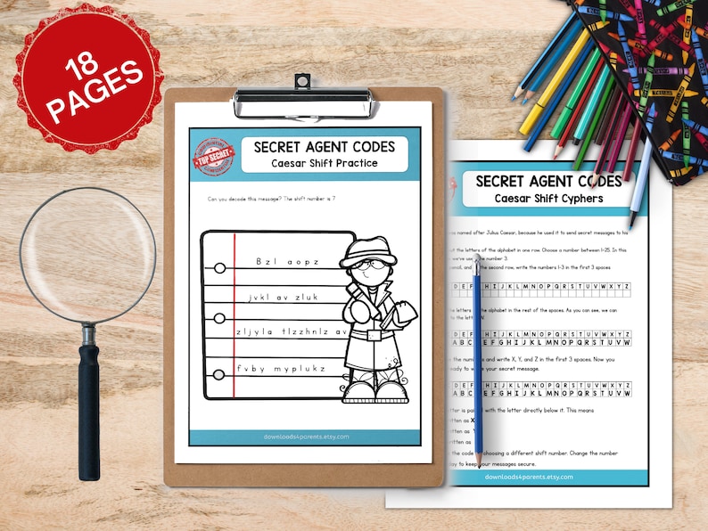 Secret Agent Spy Activity, Ciphers and Codes, Secret Codes for Kids ...