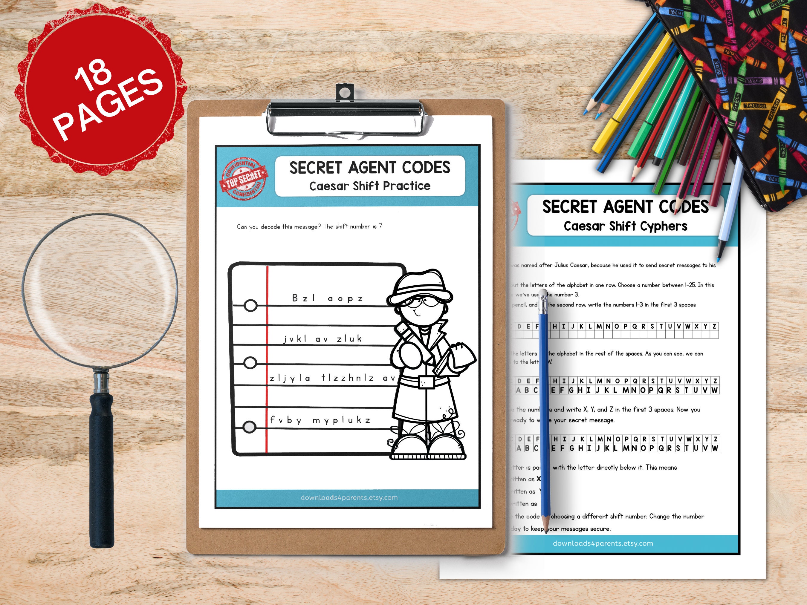 Secret Agent Spy Activity, Ciphers and Codes, Secret Codes for Kids ...