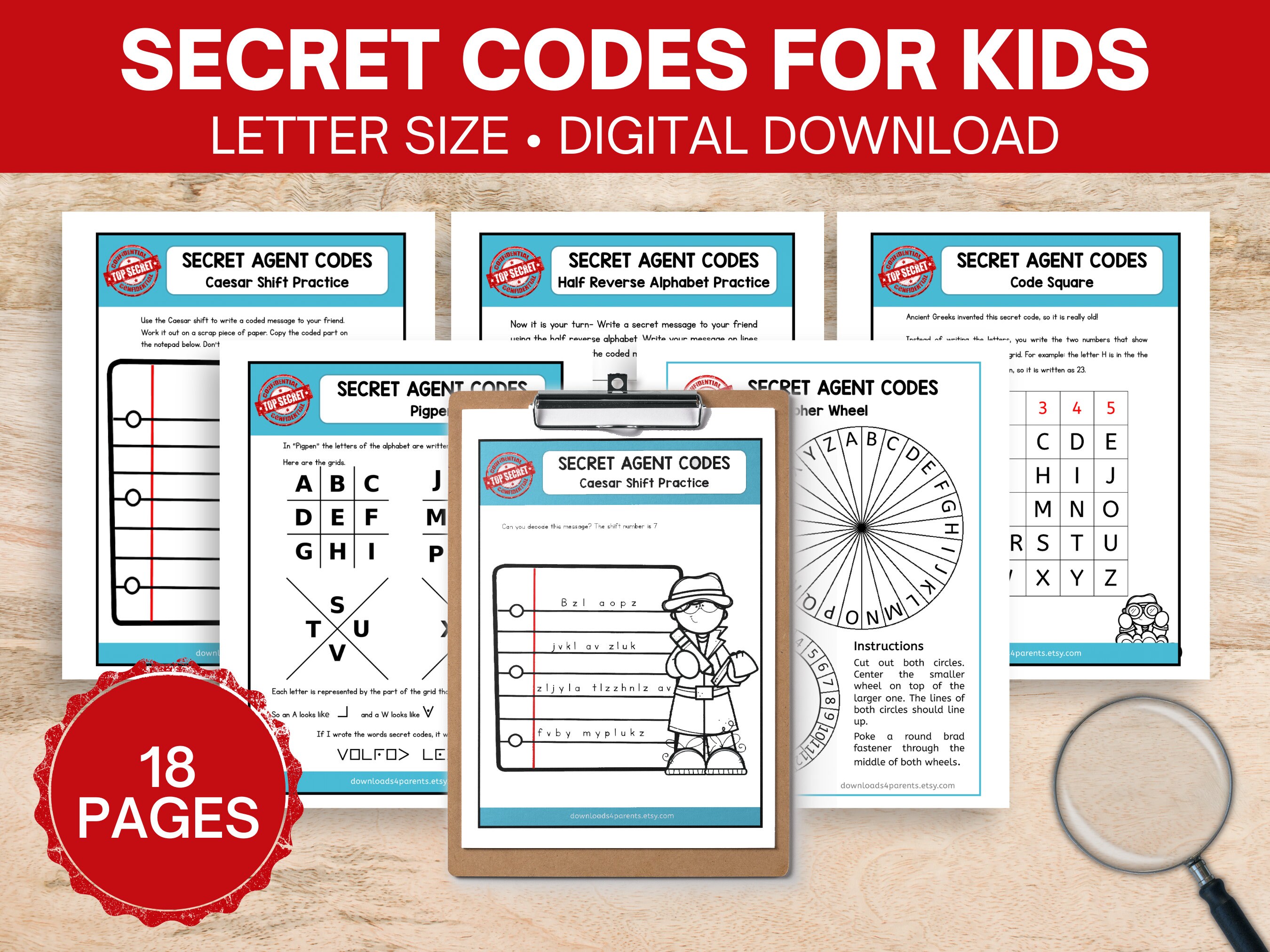 Secret Agent Spy Activity Ciphers and Codes Secret Codes for - Etsy Canada