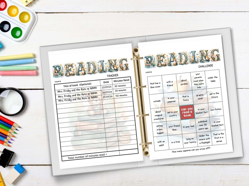 Reading Tracker for Kids Reading Tracker, Reading Log, Summer Reading ...