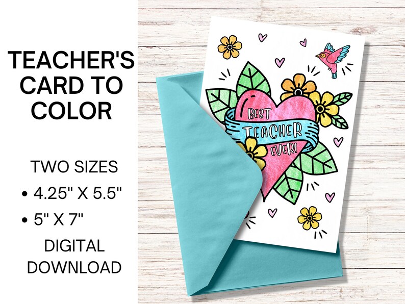 Printable Teacher Appreciation Coloring Card, Amazing Teacher Card ...