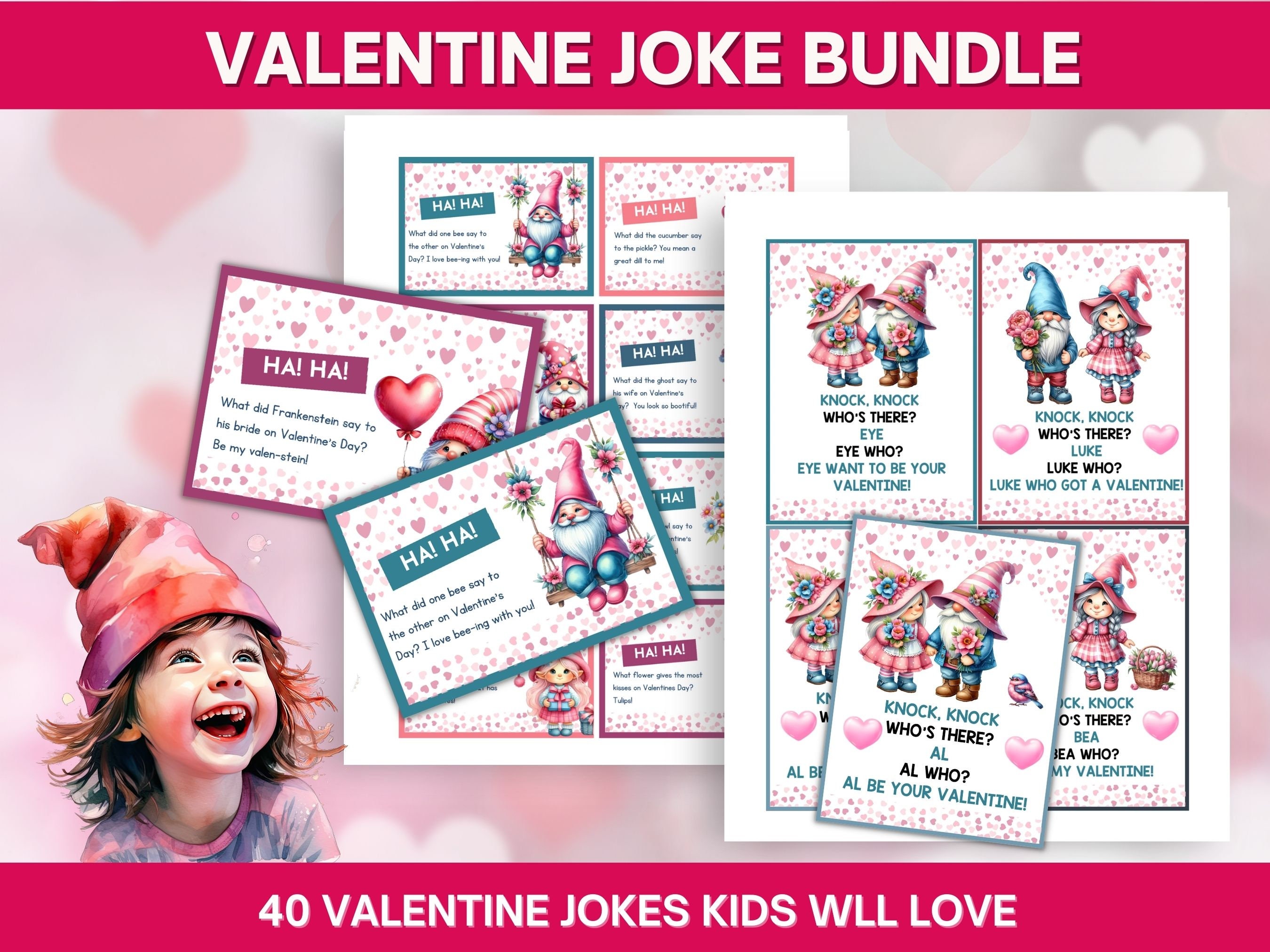 Valentine Lunchbox Jokes, Valentine’s Day Lunchbox Notes, Printable ...