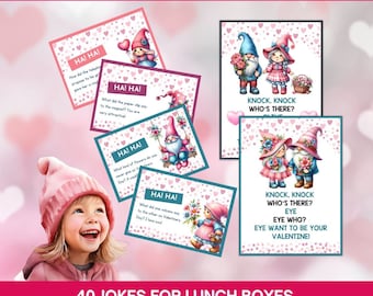 Valentine Lunchbox Jokes, Valentines Day Lunchbox Notes, Printable ...