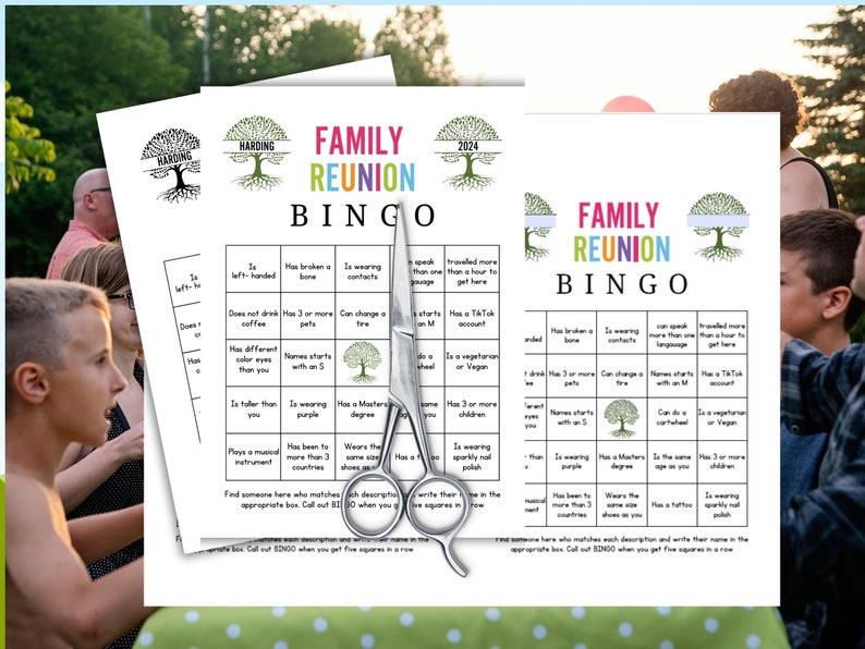 Editable Family Reunion Bingo, Family Reunion Games, Find the Guest ...