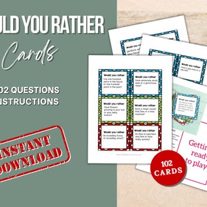 Would You Rather, Would You Rather Game, Would You Rather Cards, Road ...