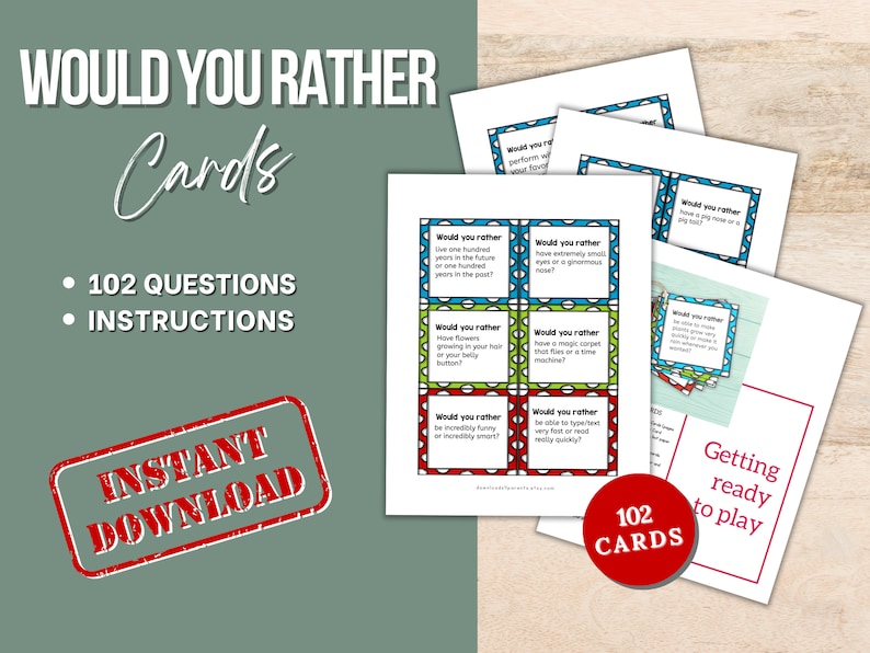 Would You Rather, Would You Rather Game, Would You Rather Cards, Road ...