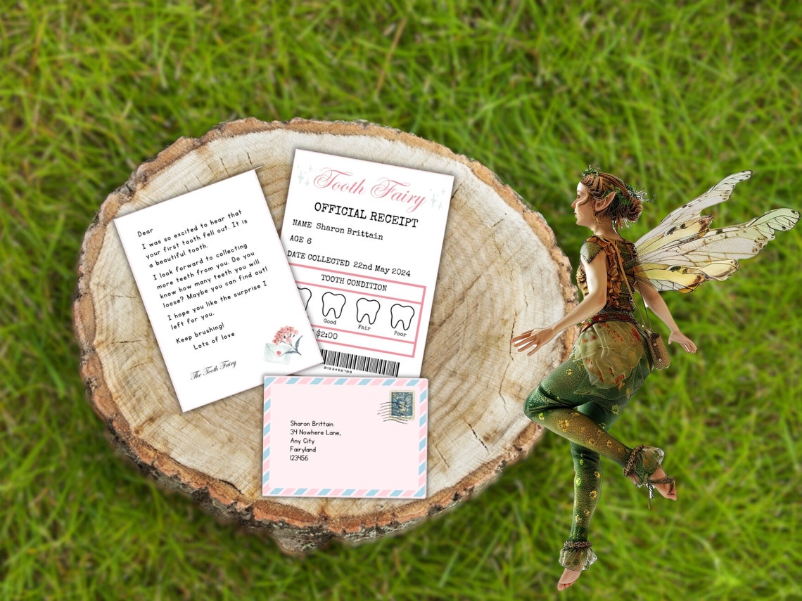 Fillable Tooth Fairy Letter, Tooth Fairy Note, Tooth Fairy Receipt ...