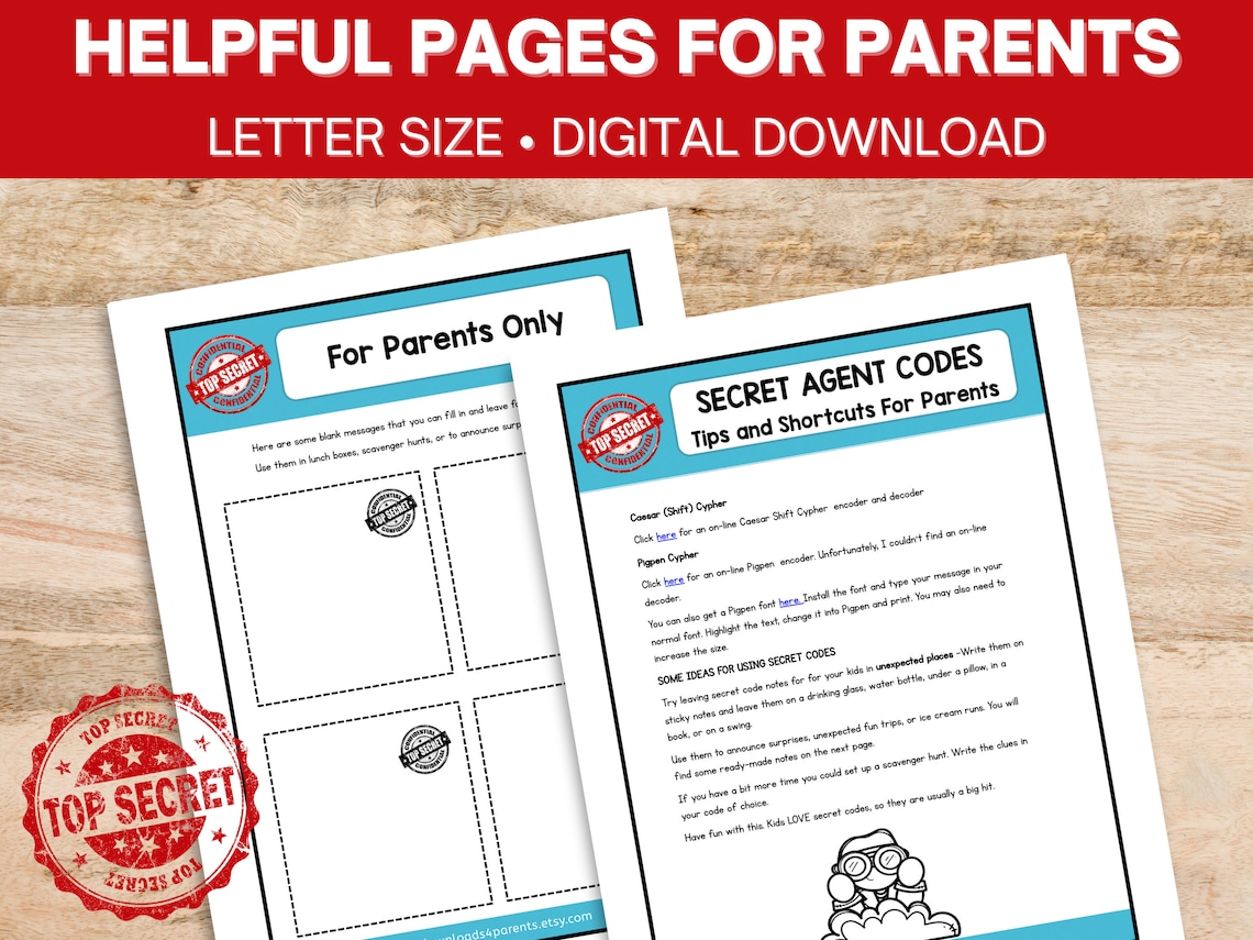 Secret Agent Spy Activity Ciphers and Codes Secret Codes for - Etsy Canada