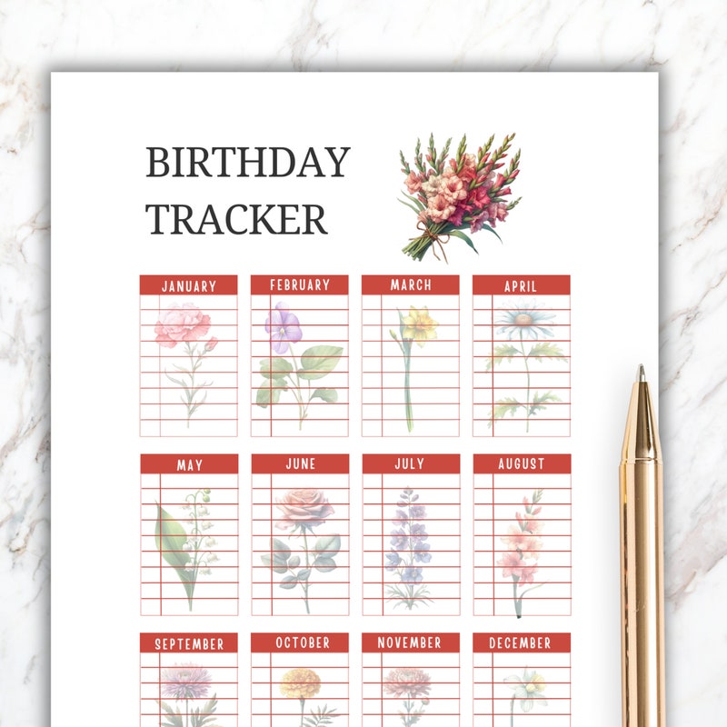 Spanish Birthday Calendar - Etsy