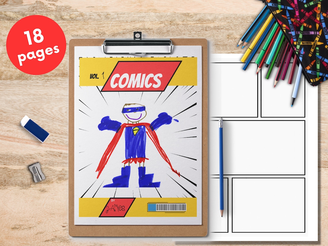 Comic Book Template, Comic Book Kit, Blank Comic Book Template, Comic ...