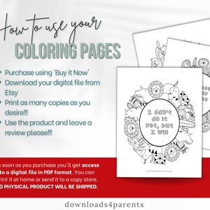 Growth Mindset Coloring Pages, Kids Coloring Pages, Positive ...