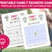 Editable Family Reunion Bingo, Family Reunion Games, Find the Guest ...