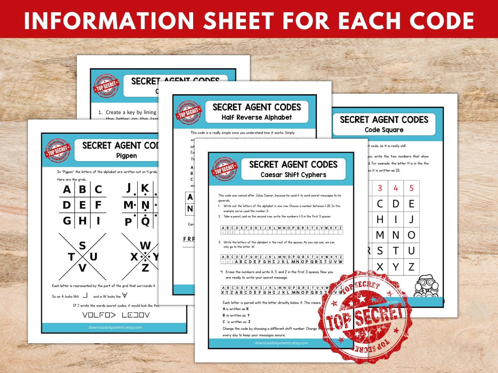 Secret Agent Spy Activity, Ciphers and Codes, Secret Codes for Kids ...