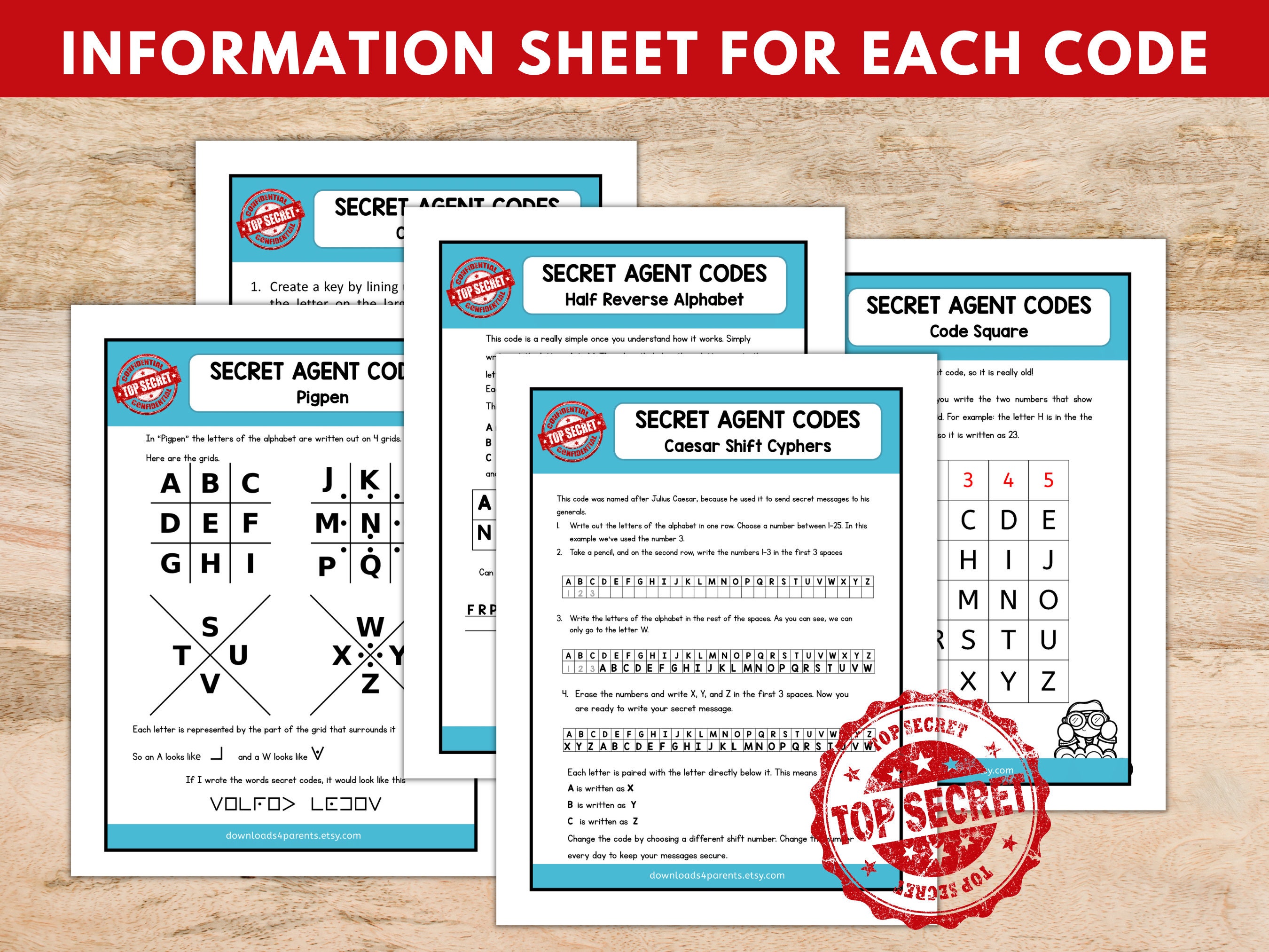 Secret Agent Spy Activity, Ciphers and Codes, Secret Codes for Kids ...