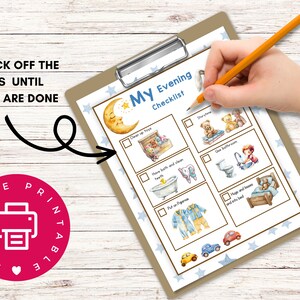 Bedtime Routine, Visual Schedule, Kids Routine Chart, Toddler Schedule ...