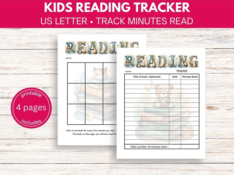 Reading Tracker for Kids Reading Tracker, Reading Log, Summer Reading ...