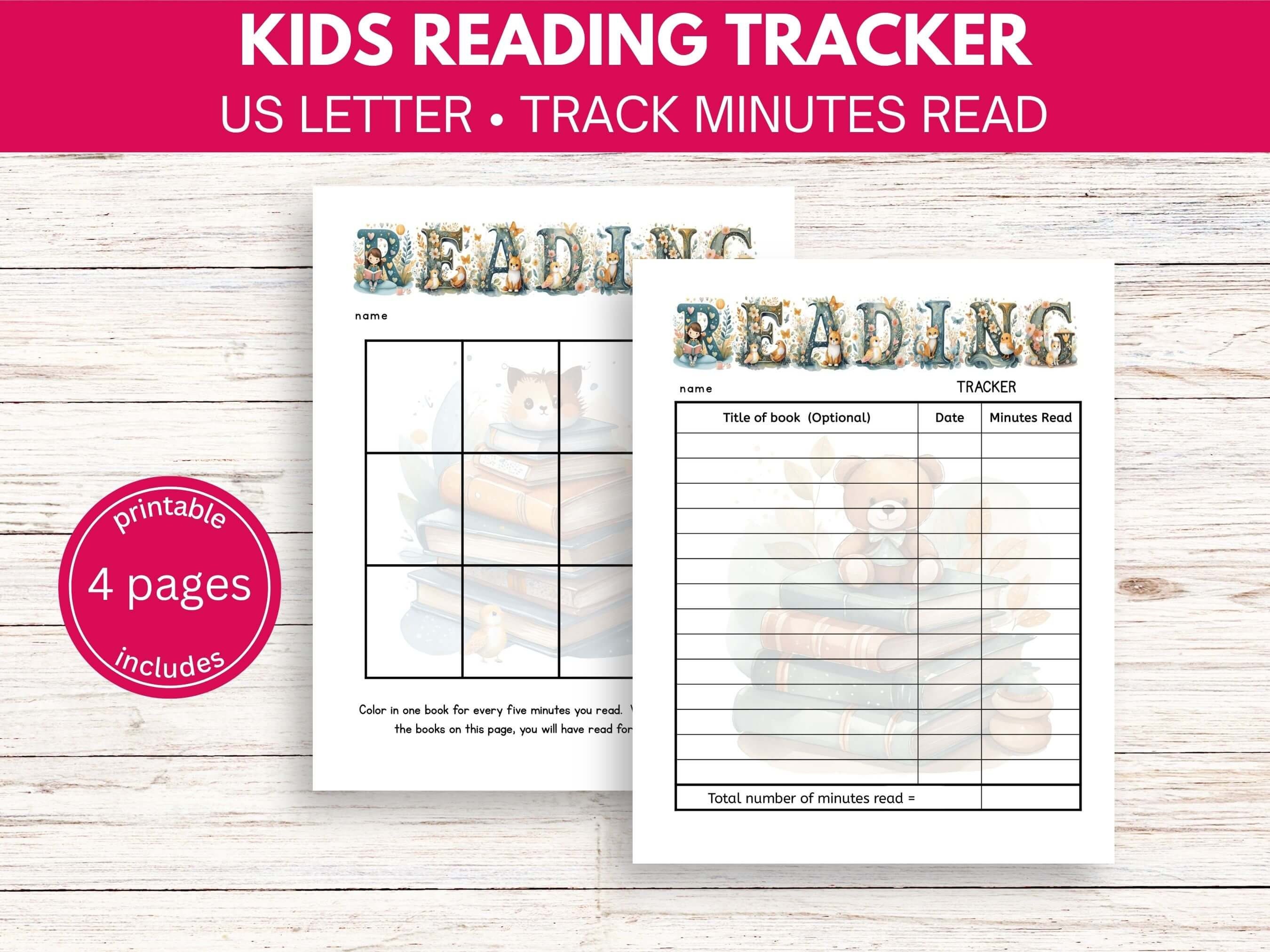 Reading Tracker for Kids Reading Tracker, Reading Log, Summer Reading ...
