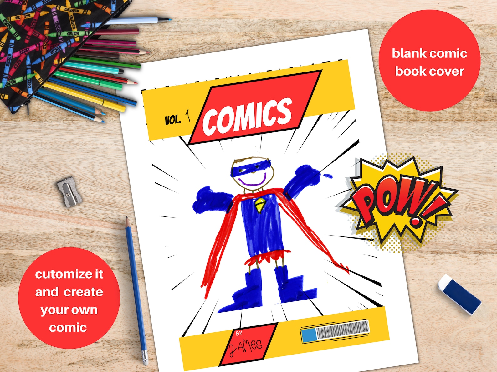 Comic Book Template, Comic Book Kit, Blank Comic Book Template, Comic ...