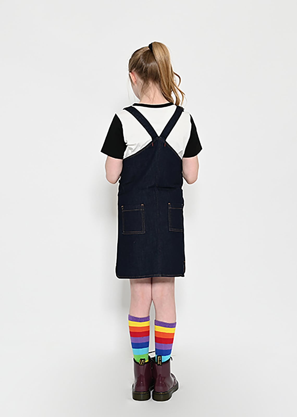 Girls Dark Denim Overalls Dress. - Etsy