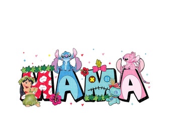 Stitch Mom Png, Stitch Mama Png, Stitch Png, Mom Png, Mother's Day Png ...