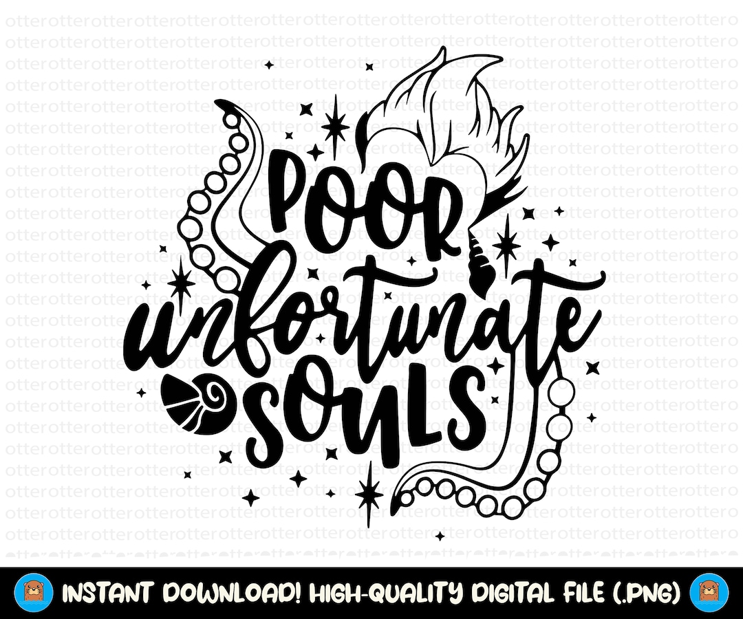 Poor Unfortunate Souls SVG, Little Mermaid SVG, Ursula SVG, Digital ...