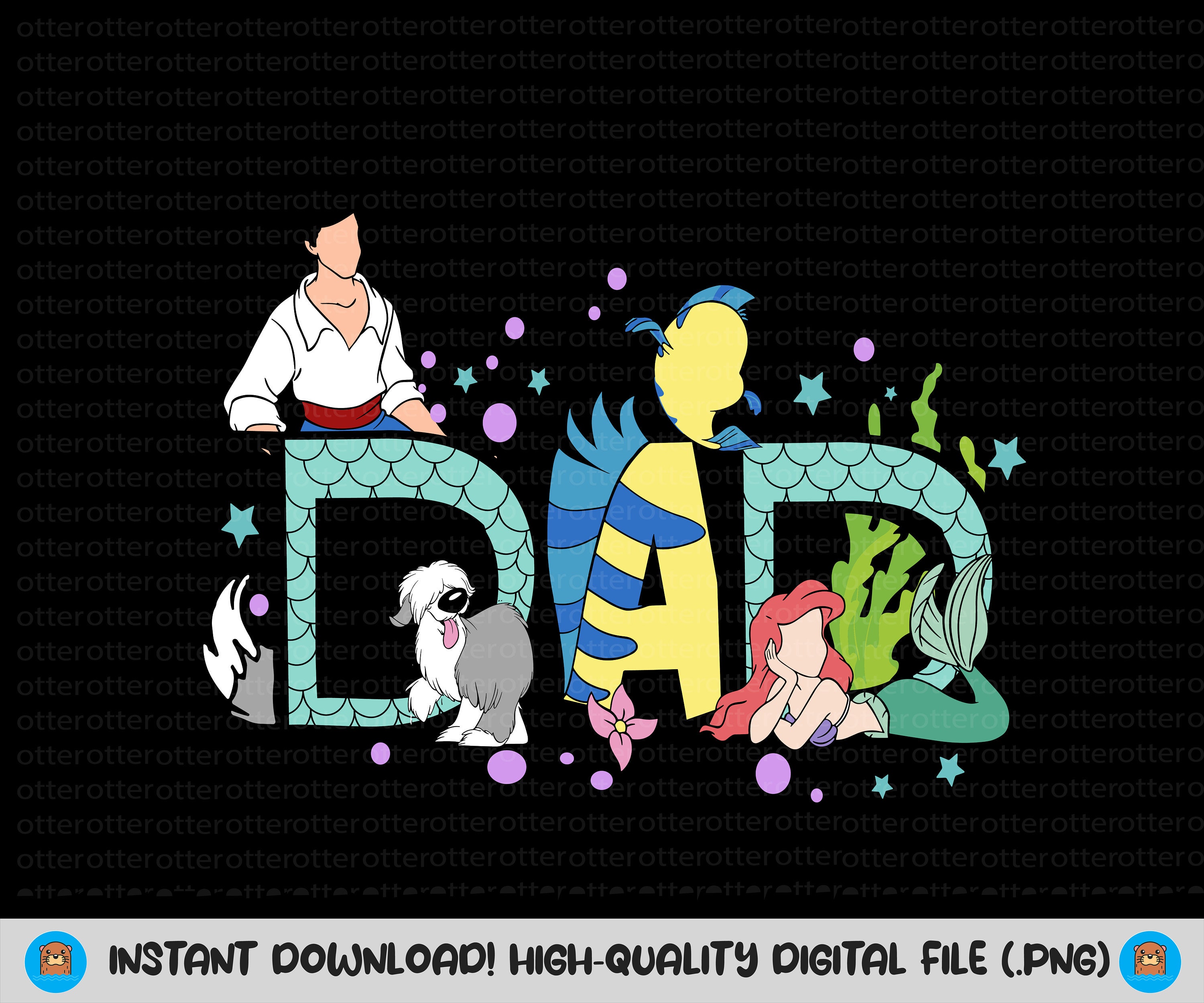 Mermaid Dad Png, Mermaid Dad Svg, Mermaid Png Svg, Ariel Svg, Ariel Png ...