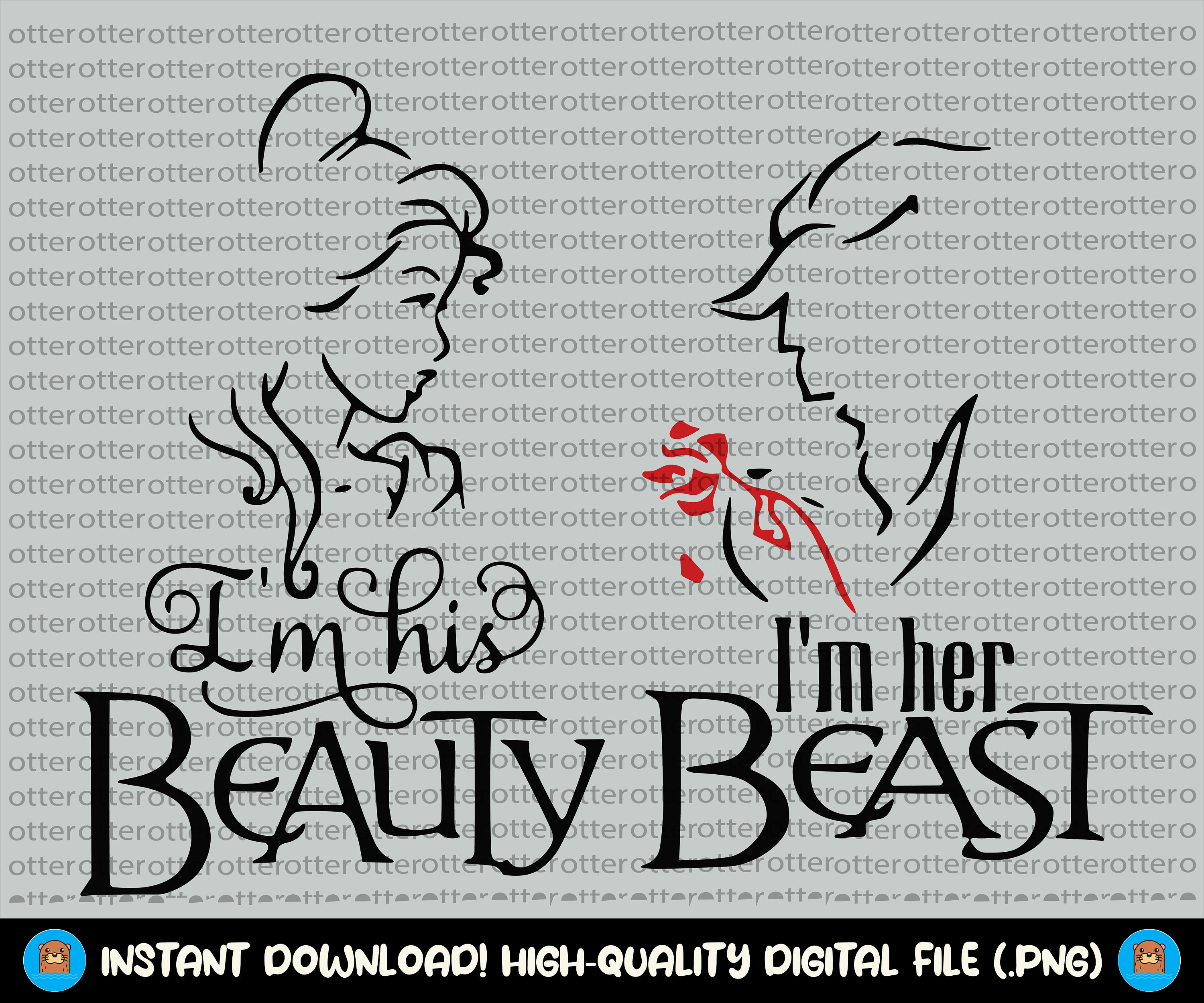 Beauty and the Beast Svg I'm His Beauty Svg I'm Her - Etsy Australia